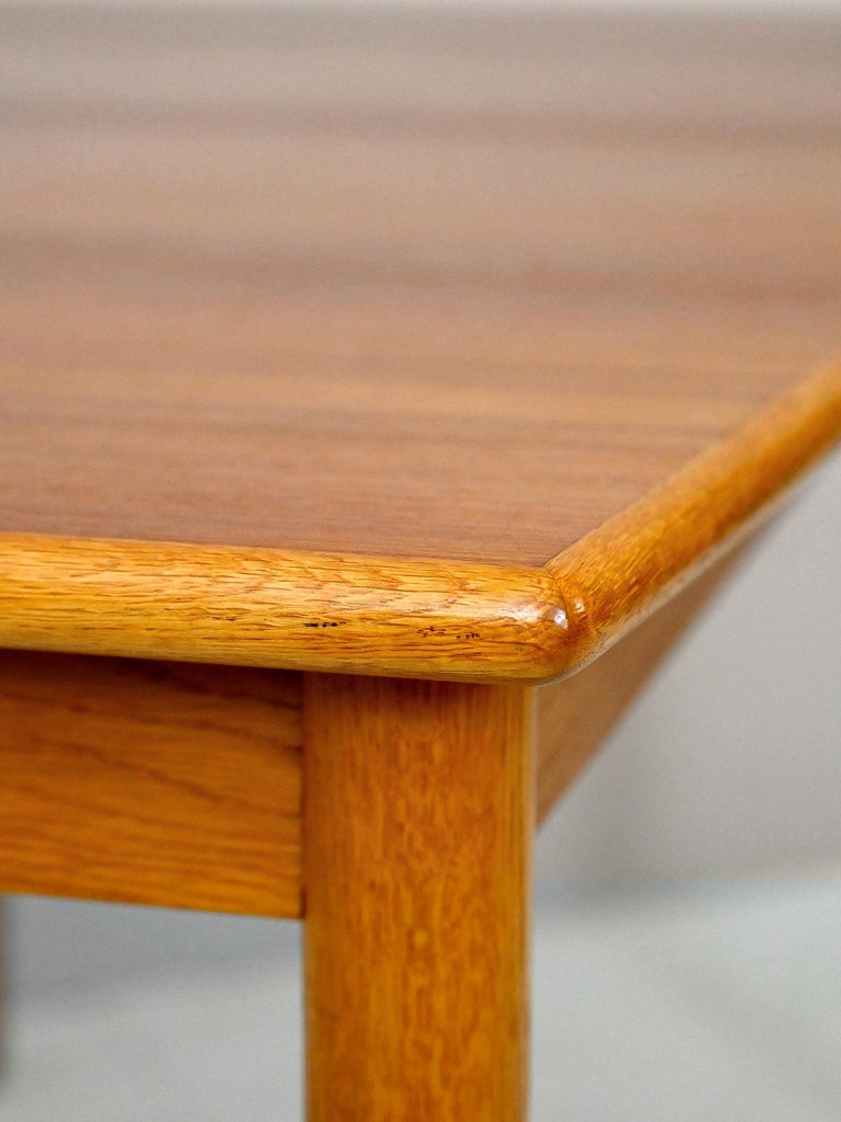 Vintage Teak and Oak Rectangular Table For Sale at 1stDibs
