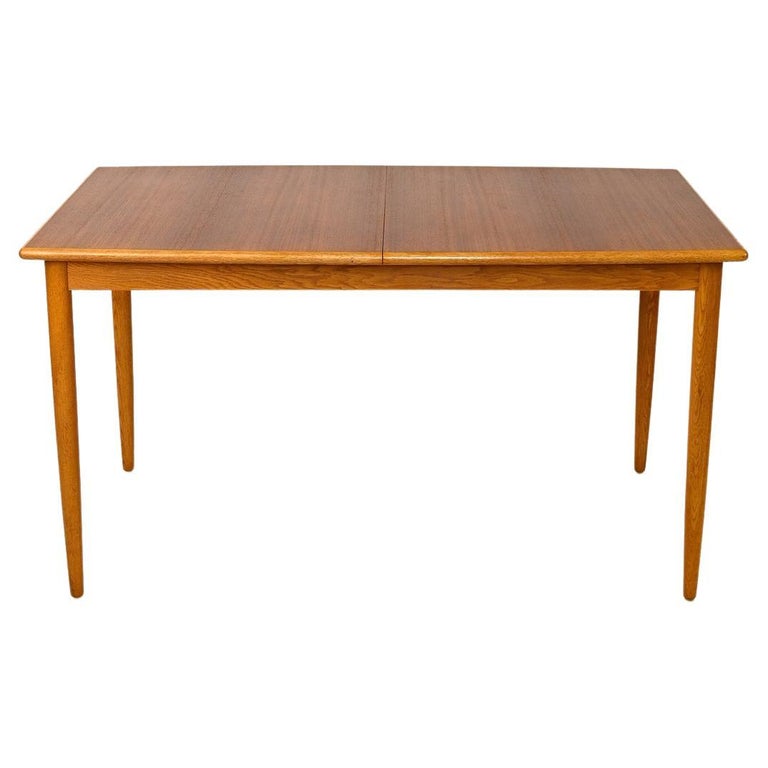 Vintage Teak and Oak Rectangular Table For Sale at 1stDibs