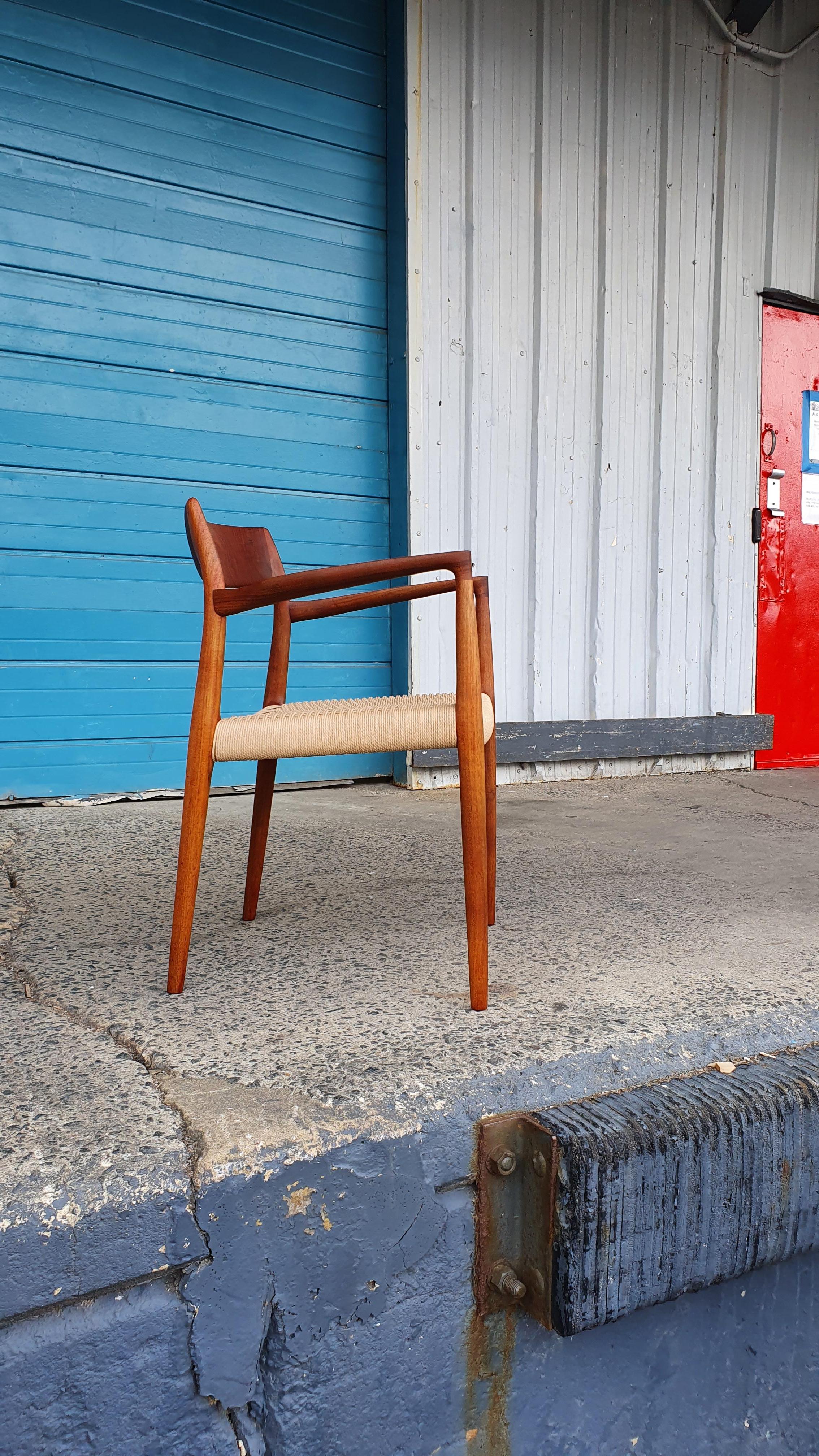 Vintage Teak Arm Chair by Niels Moller Model 57 For Sale at 1stDibs ...