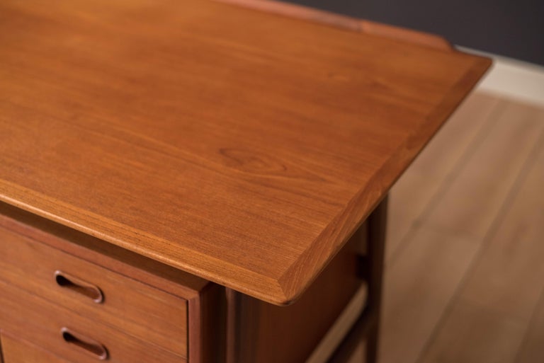 Vintage Teak Danish Modern Executive Desk by Arne Vodder for Vamo ...