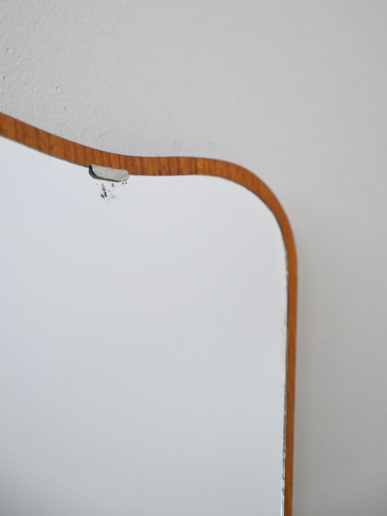 Vintage Teak Mirror For Sale at 1stDibs