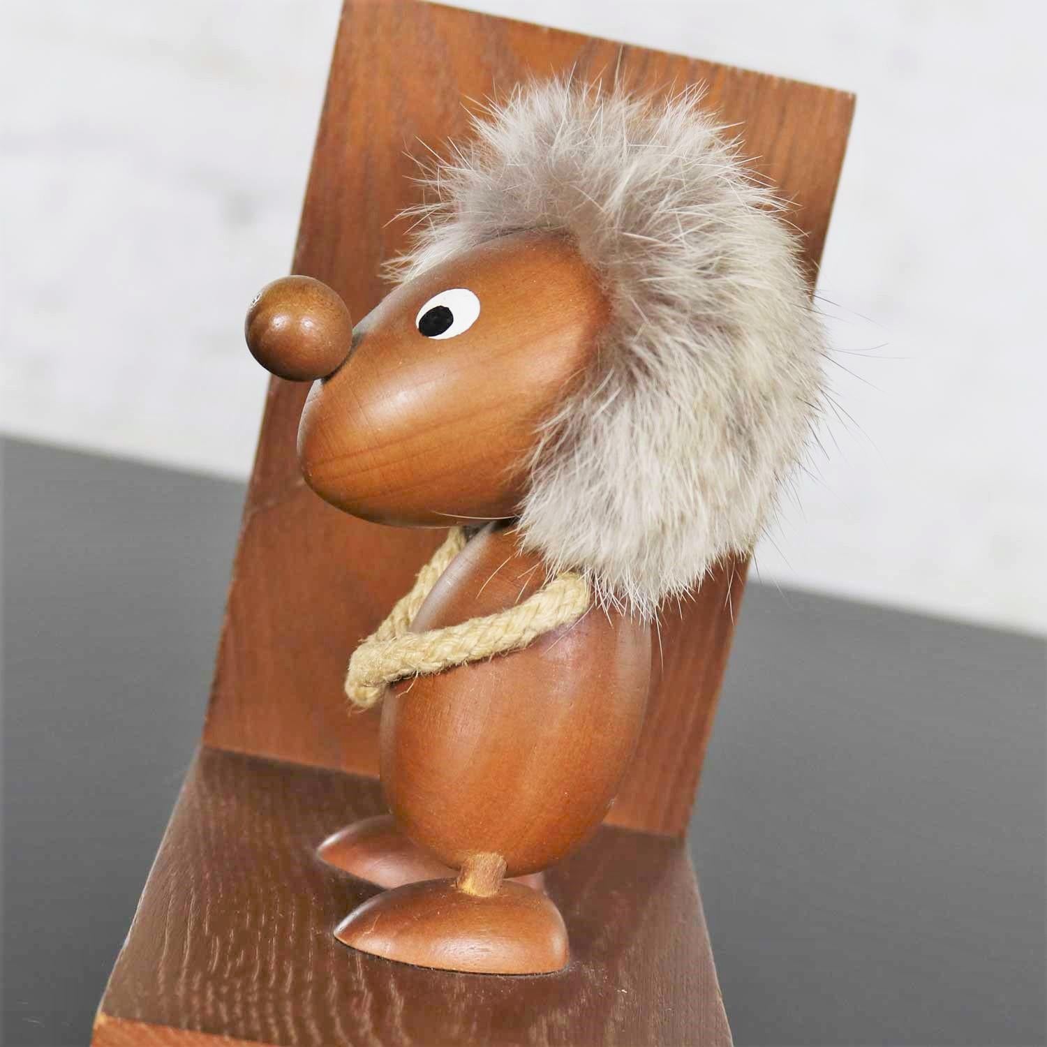 Vintage Teak Scandinavian Gonk Troll Tomte Gnome Bookends Style of Hans ...