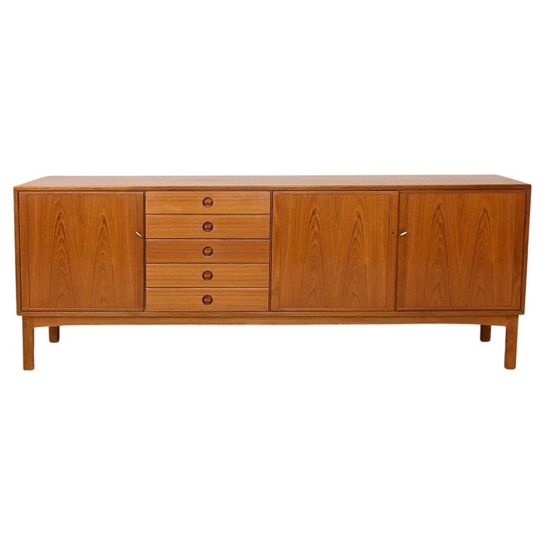 Vintage Teak Sideboard with Drawers For Sale at 1stDibs