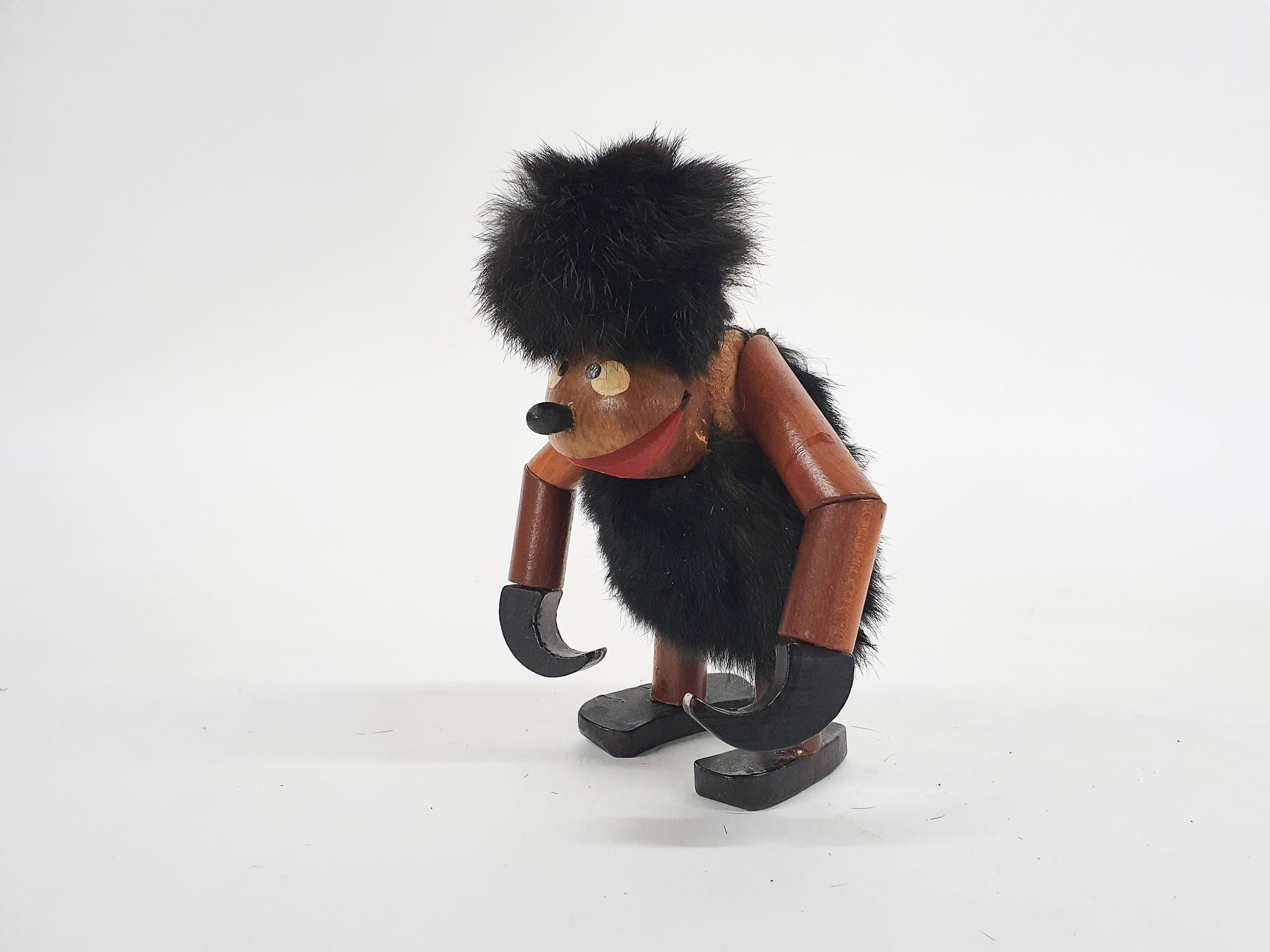 Vintage Teak Troll Monkey in the Style of Kay Bojesen, Denmark, 1960's ...