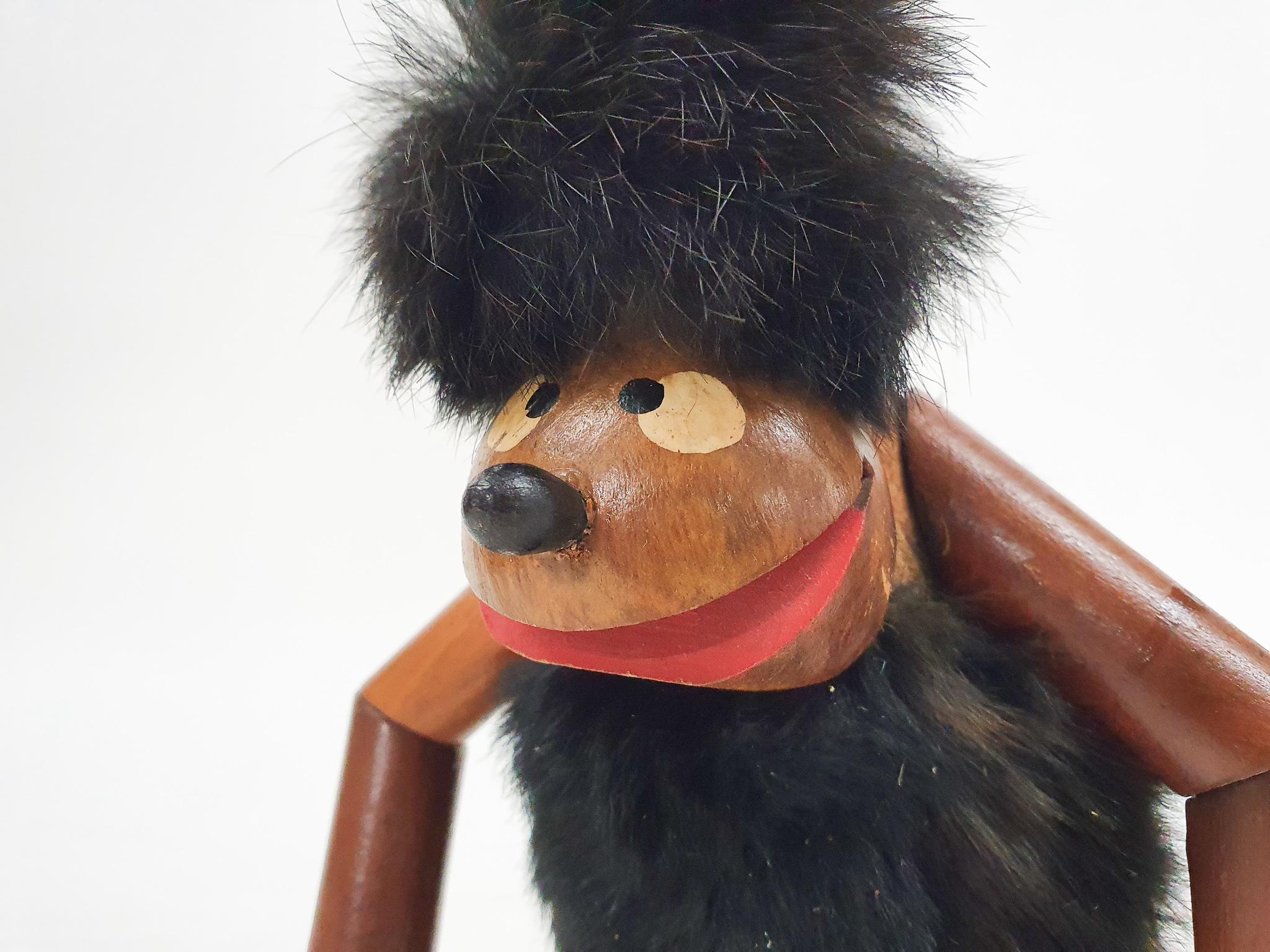 Vintage Teak Troll Monkey in the Style of Kay Bojesen, Denmark, 1960's ...