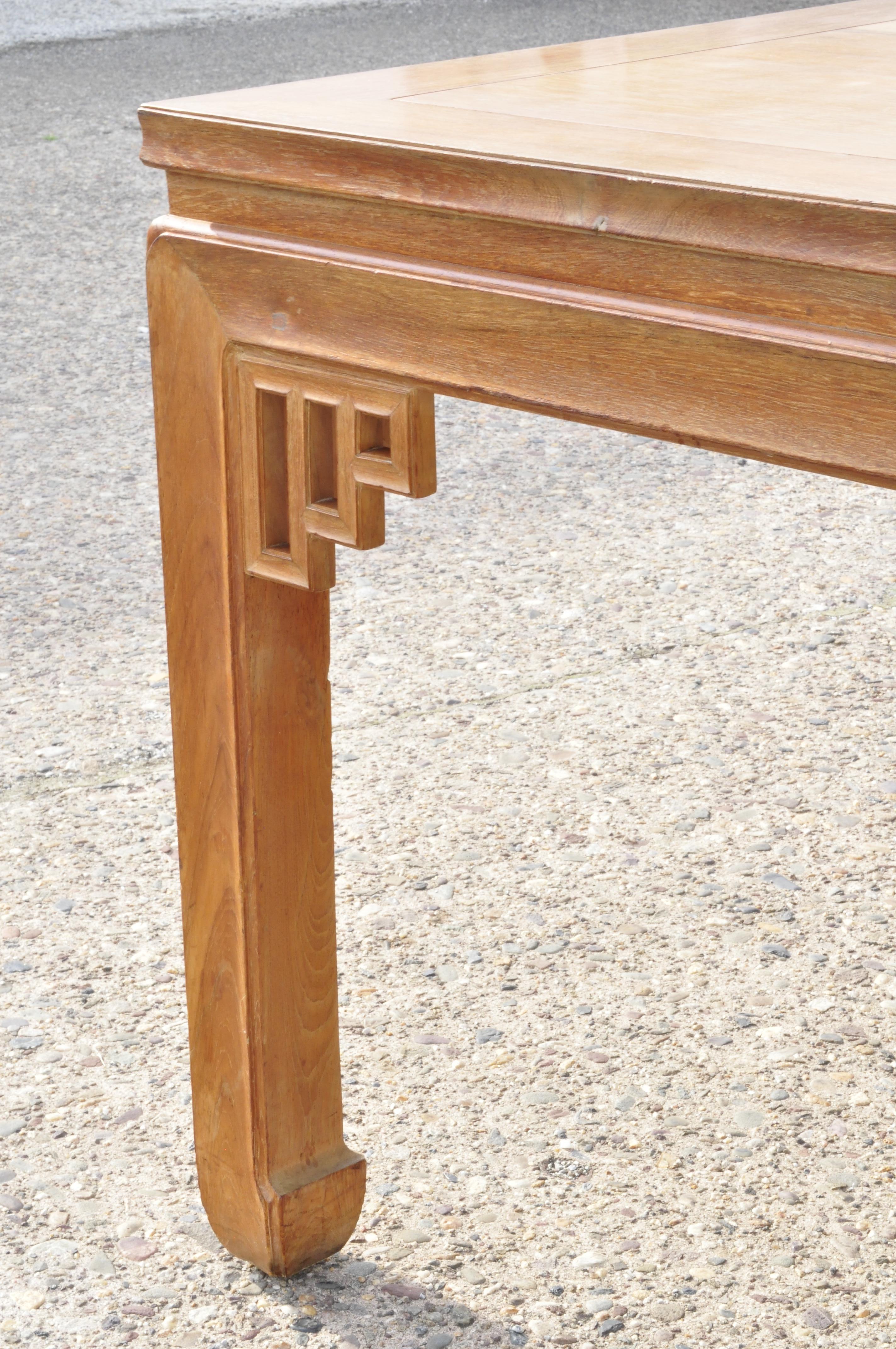 Vintage Teak Wood Ming Style Rectangular Dining Table by Dynasty ...
