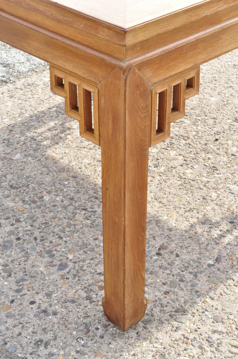 Vintage Teak Wood Ming Style Rectangular Dining Table by Dynasty ...