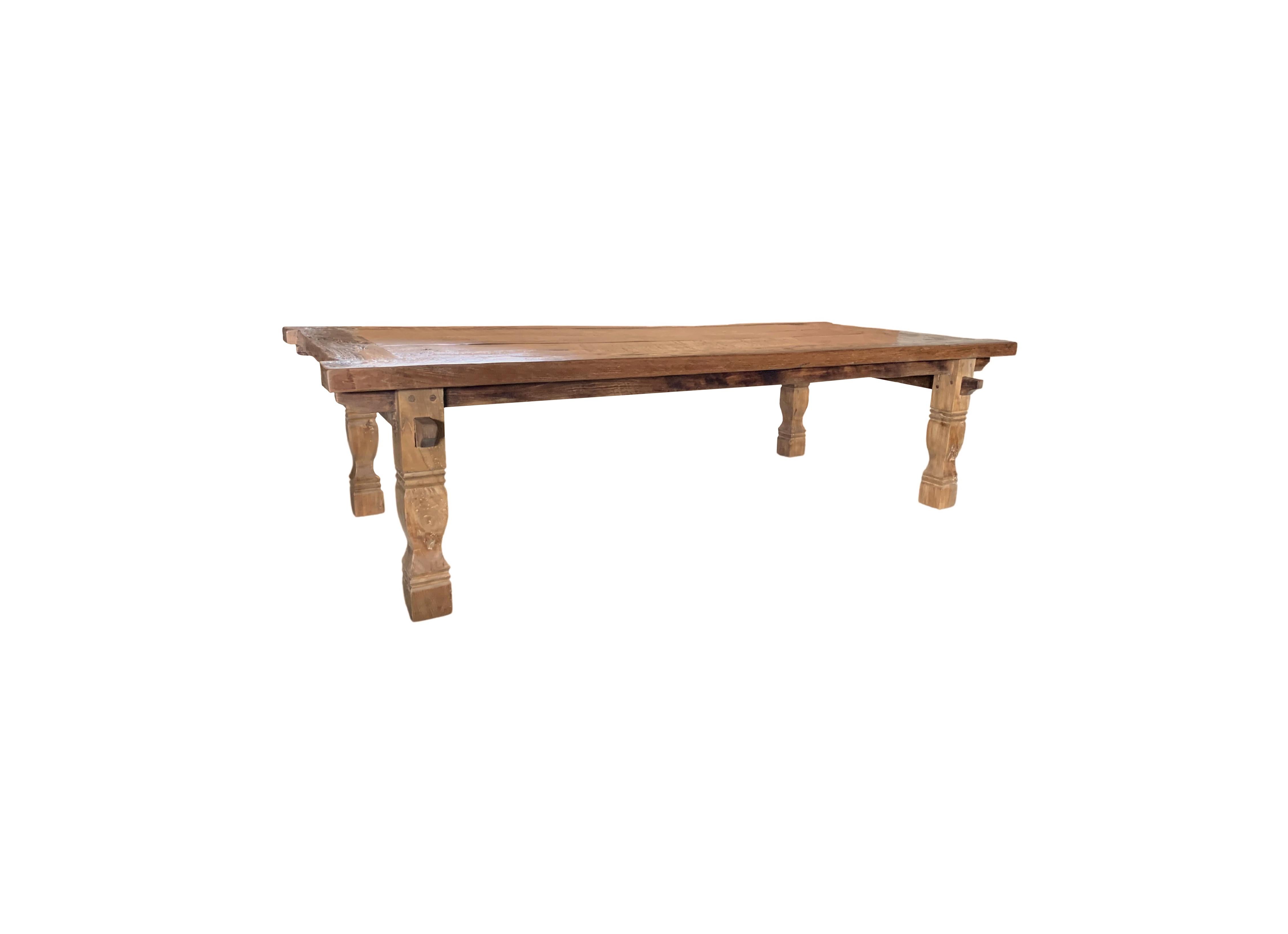 Vintage Teak Wood Weavers Table with Hand-Carved Detail, Java ...