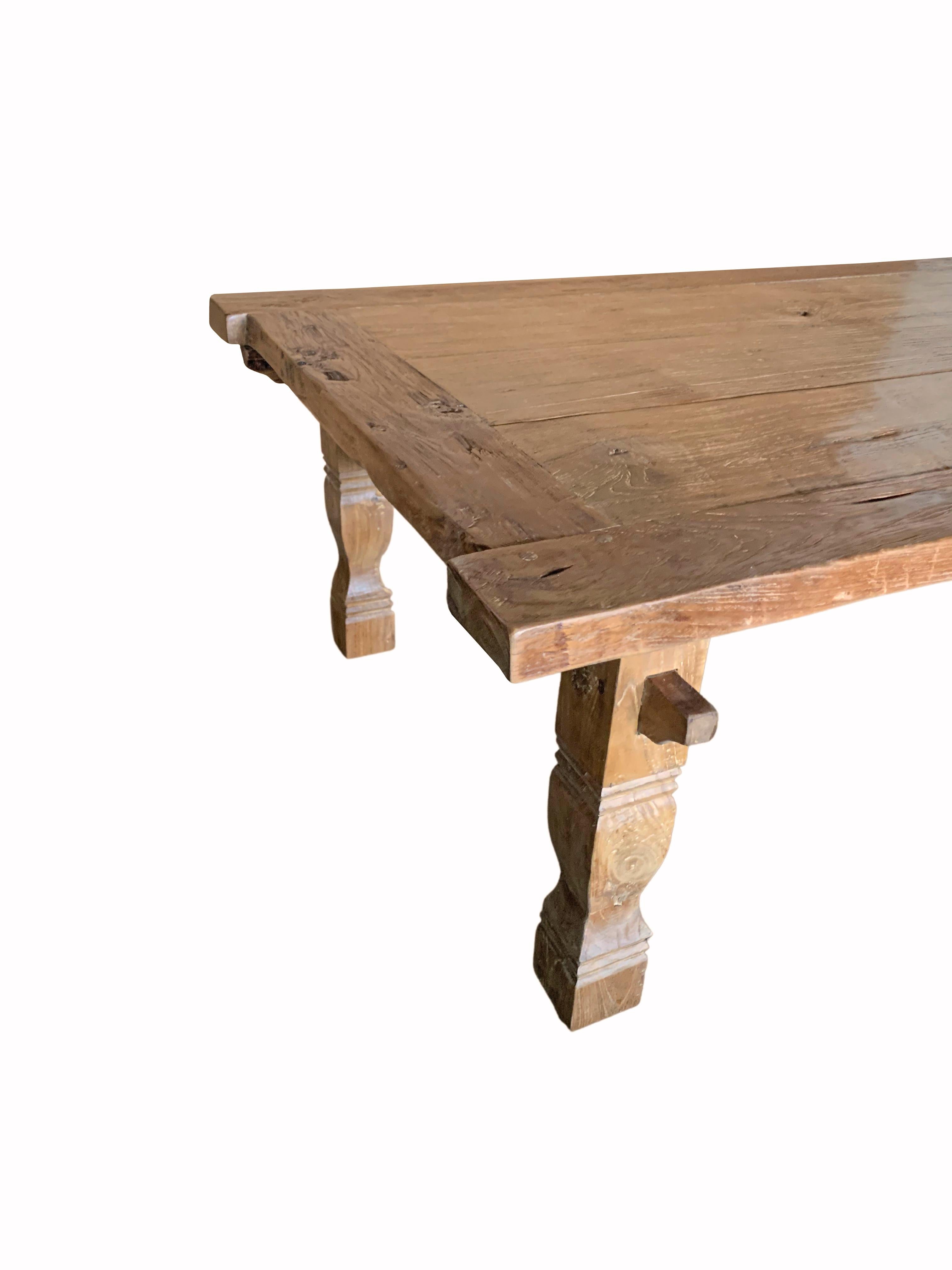 Vintage Teak Wood Weavers Table with Hand-Carved Detail, Java ...