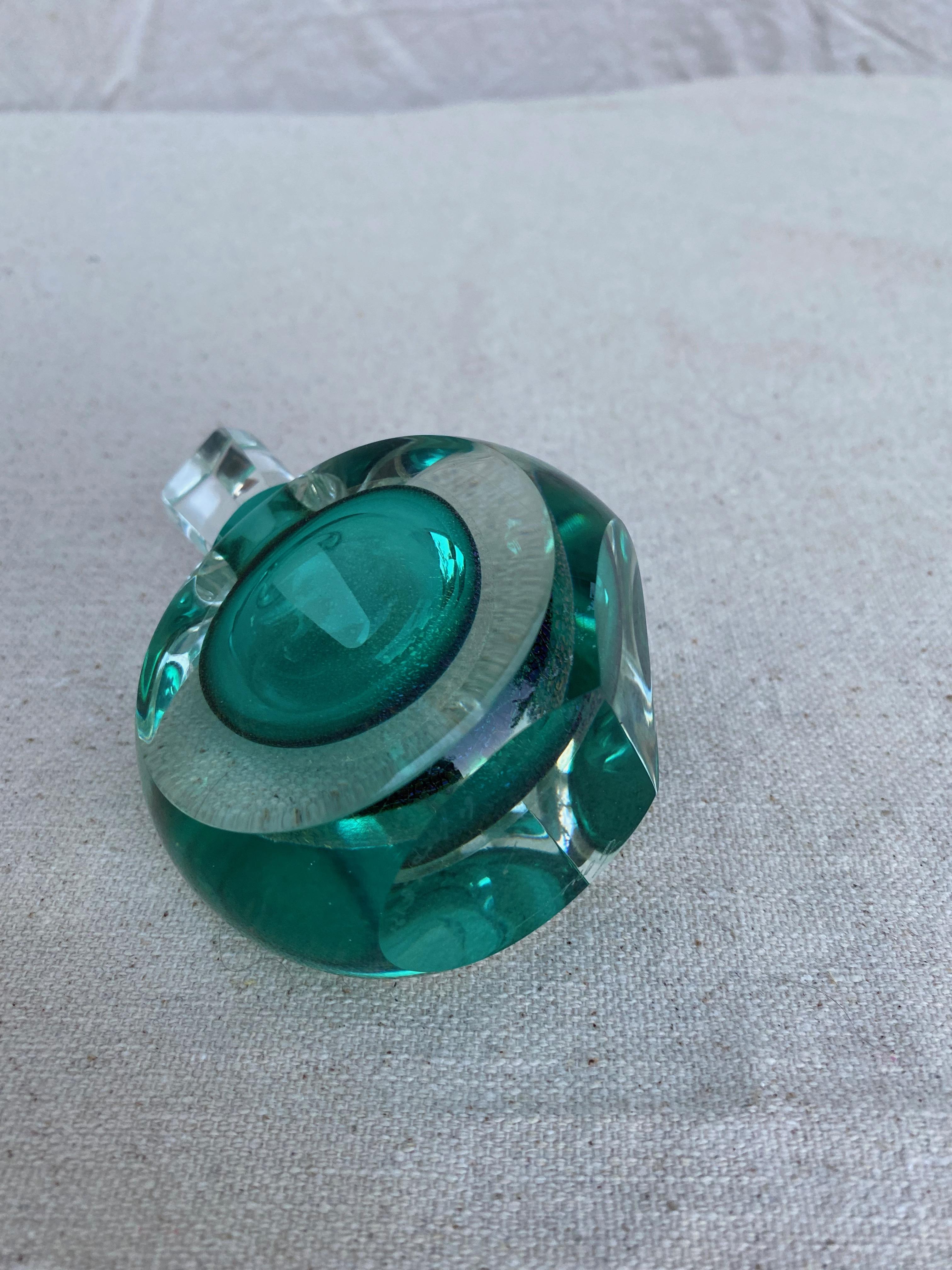 Vintage Teal Art Glass Perfume Bottle at 1stDibs | teal perfume bottle ...