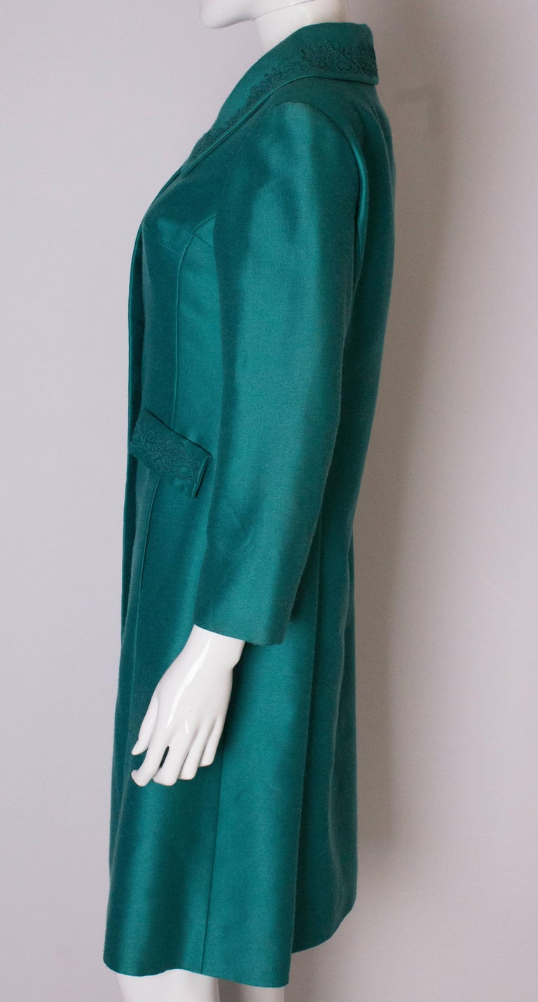 A Vintage 1960s Teal Coloured dress coat /evening jacket For Sale at ...