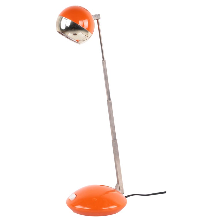 Vintage Telescope Desk Lamp Orange Eichhoff at 1stDibs | orange desk lamp