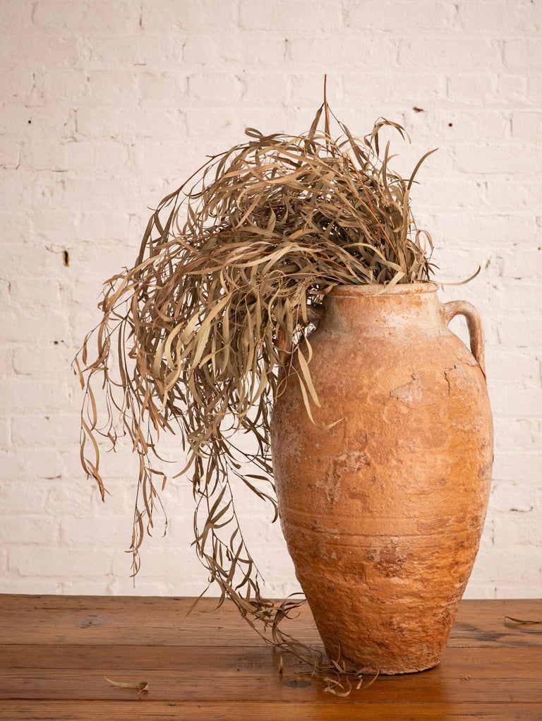 Vintage Terra Cotta Vessel with Iridescent Finish For Sale at 1stDibs