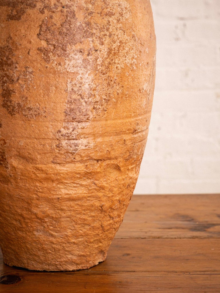 Vintage Terra Cotta Vessel with Iridescent Finish For Sale at 1stDibs