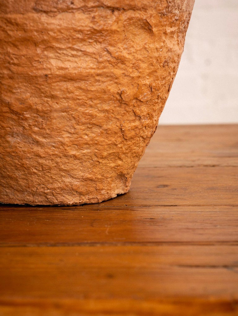 Vintage Terra Cotta Vessel with Iridescent Finish For Sale at 1stDibs