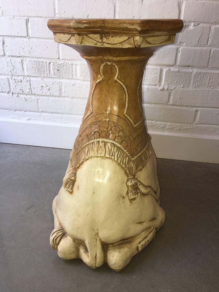 Vintage Terracotta Camel Side Table at 1stDibs
