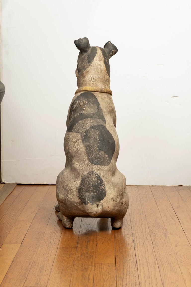 Vintage Terracotta Dog Sculpture For Sale at 1stDibs
