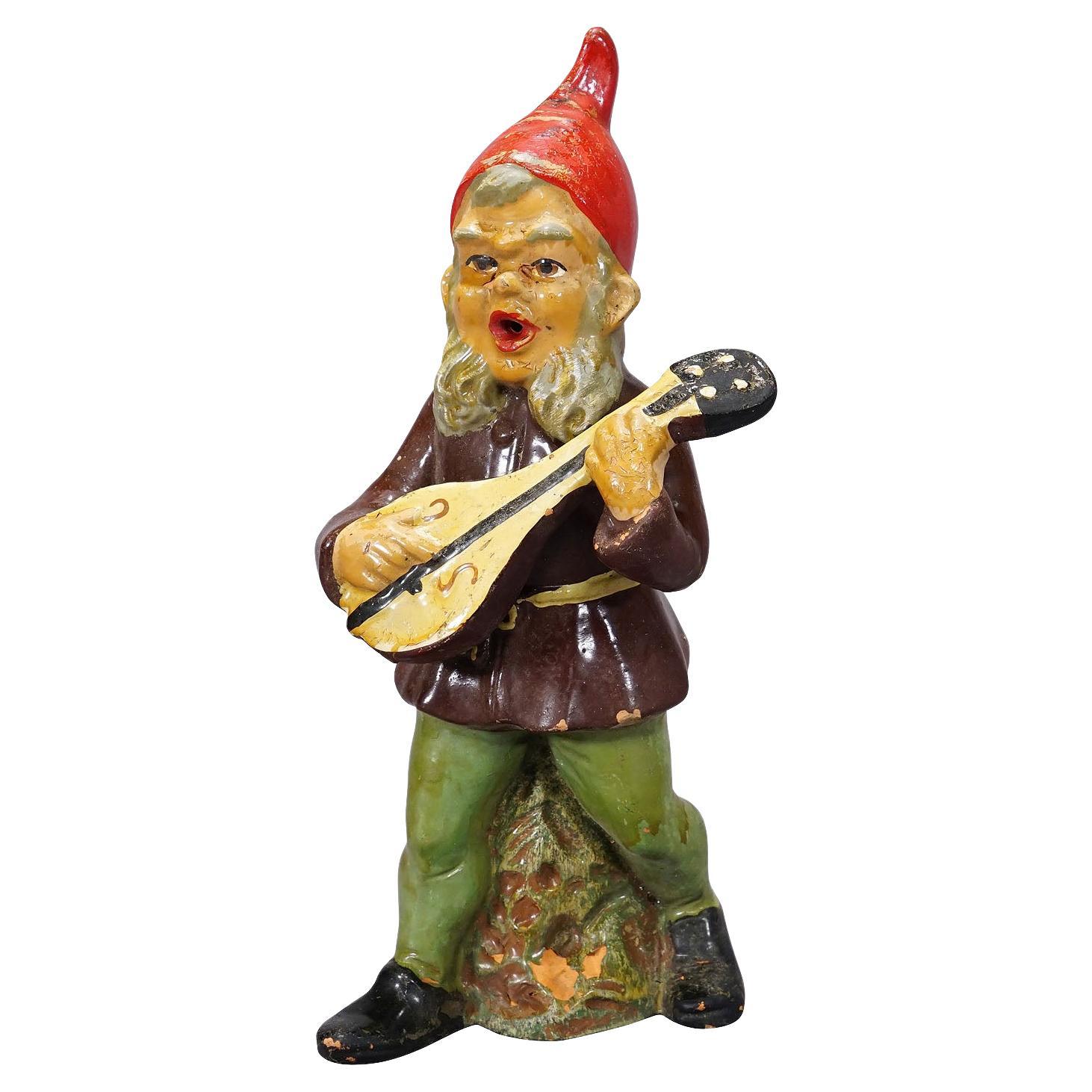 Rare Terracotta Garden Gnome with Pig, Germany ca. 1920s For Sale at ...