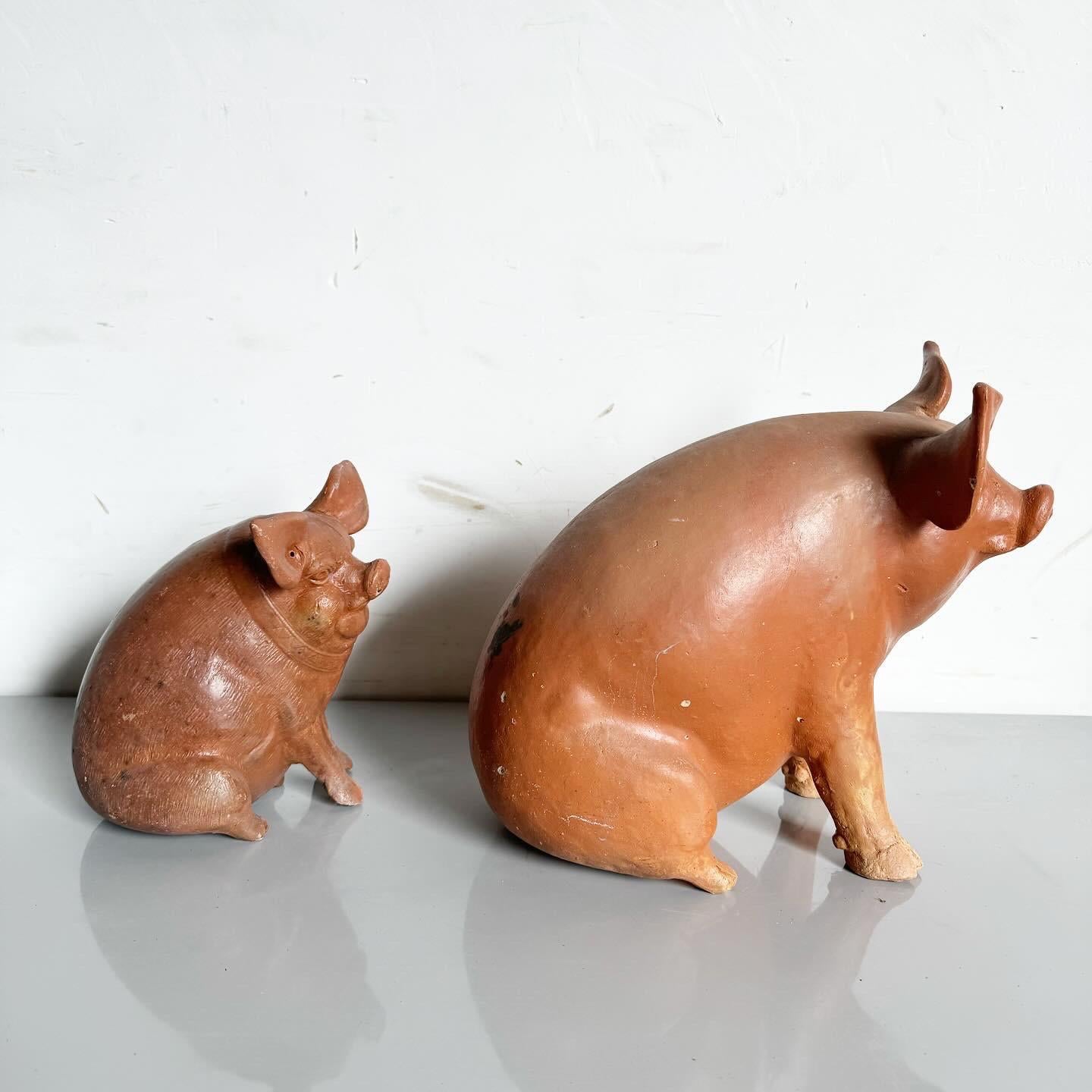 Vintage Terracotta Piggy Banks For Sale at 1stDibs