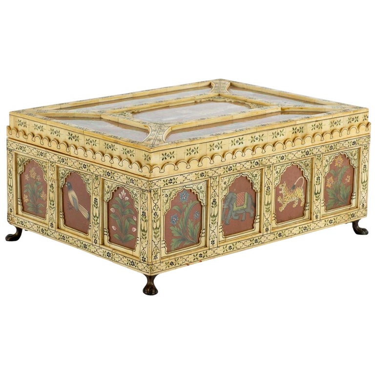 Vintage Tessellated and Carved Bone Box at 1stDibs