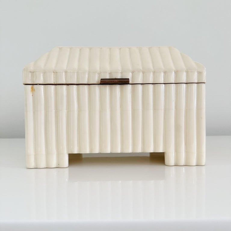 Vintage Tessellated Bone Box by Enrique Garcel For Sale at 1stDibs