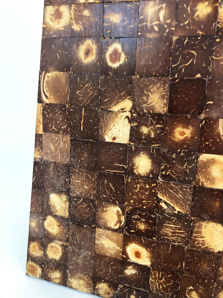 Vintage Tessellated Coconut Shell Table Lamp For Sale at 1stDibs