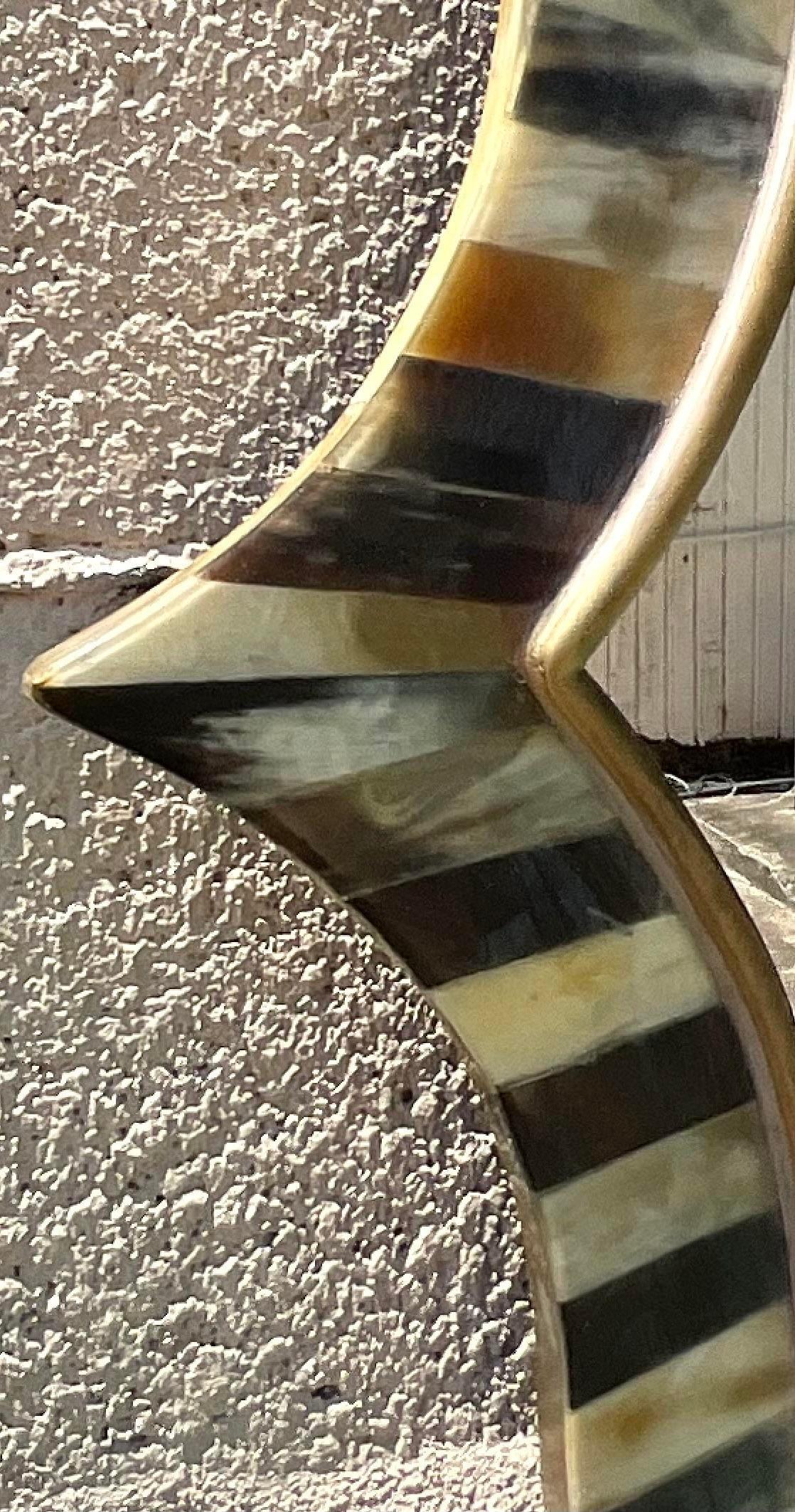 Vintage Tessellated Horn Mirror For Sale at 1stDibs