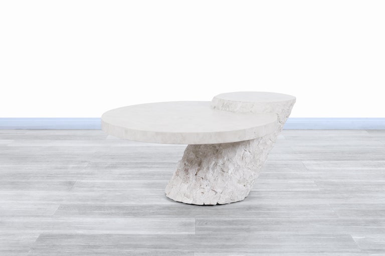 Vintage Tessellated Stone Coffee Table and Side Tables For Sale at 1stDibs