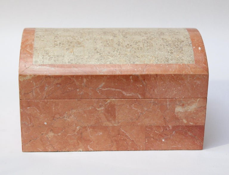 Vintage Tessellated Stone Jewelry Box by Maitland Smith For Sale at 1stDibs