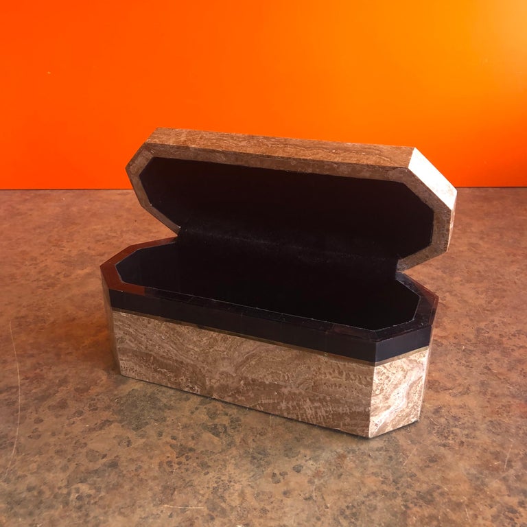 Vintage Tessellated Stone Octagonal Box by Renoir Designs For Sale at ...