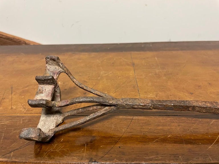 Vintage Texas Cowboy Hand Wrought Cattle Branding Iron For Sale at 1stDibs