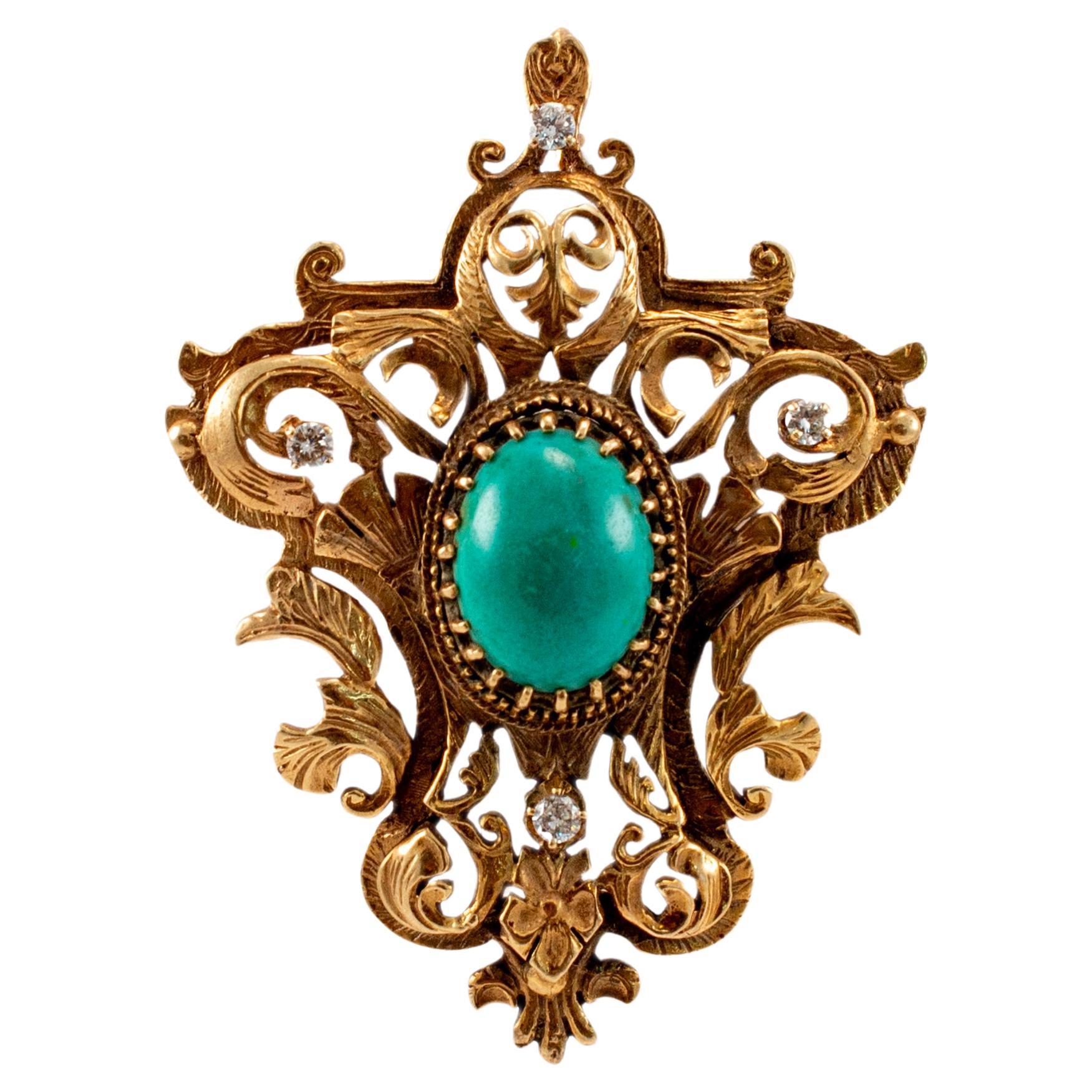 14K Yellow Gold Diamond Tennis Racket Pendant 3.6g For Sale at 1stDibs