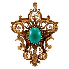 14K Yellow Gold Diamond Tennis Racket Pendant 3.6g For Sale at 1stDibs