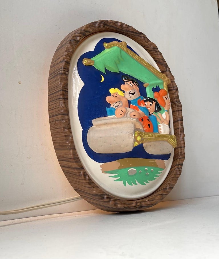 Vintage the Flintstones Footmobile Wall Sconce by Sky-Light, Denmark ...