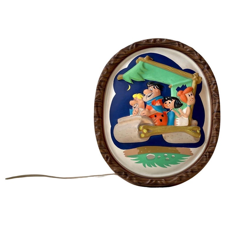 Vintage the Flintstones Footmobile Wall Sconce by Sky-Light, Denmark ...