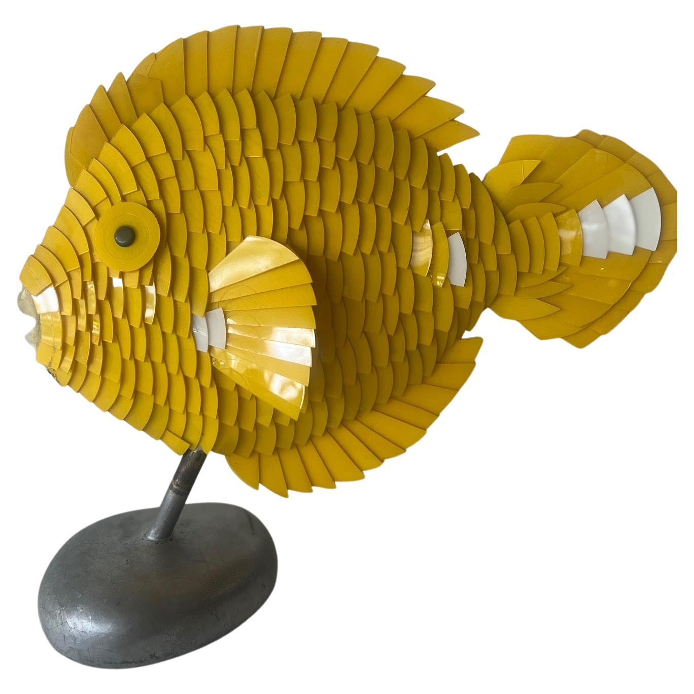 Large Ceramic Plate in the Shape of a Yellow Fish, Italy, 1970 For Sale ...