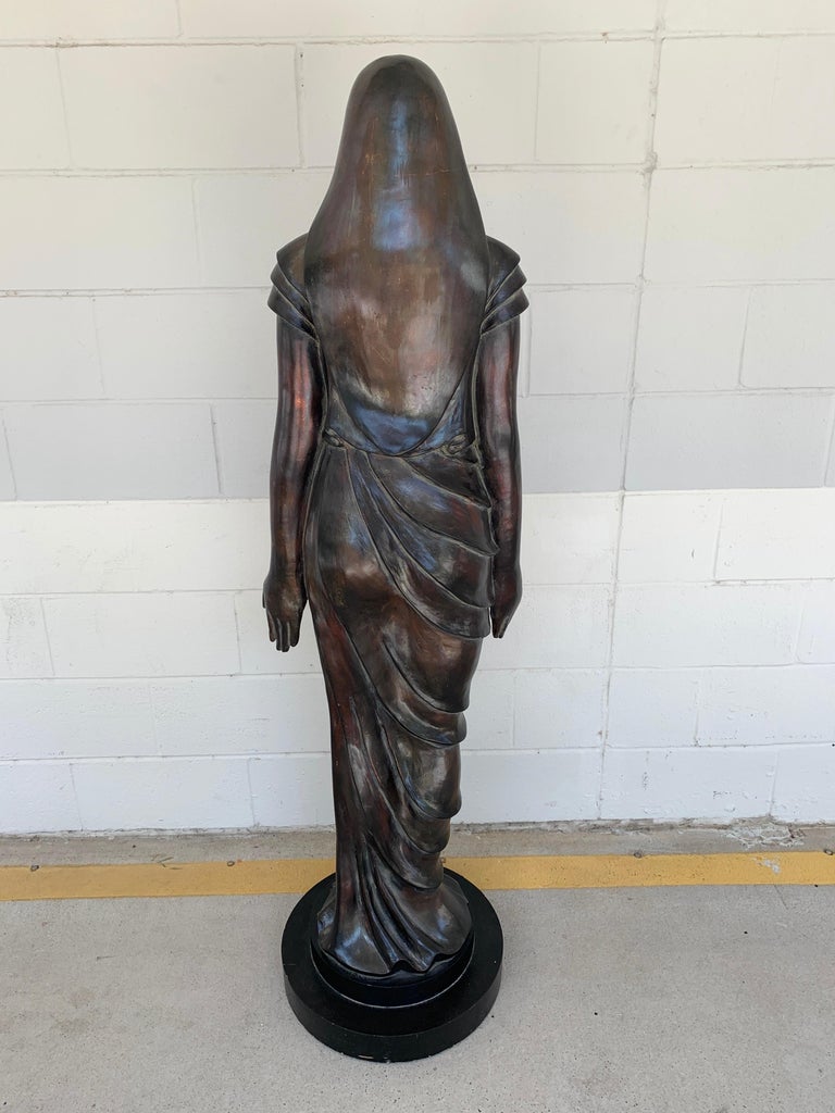 Vintage Theatre Statue of a Standing Draped Female, Life-Size For Sale ...