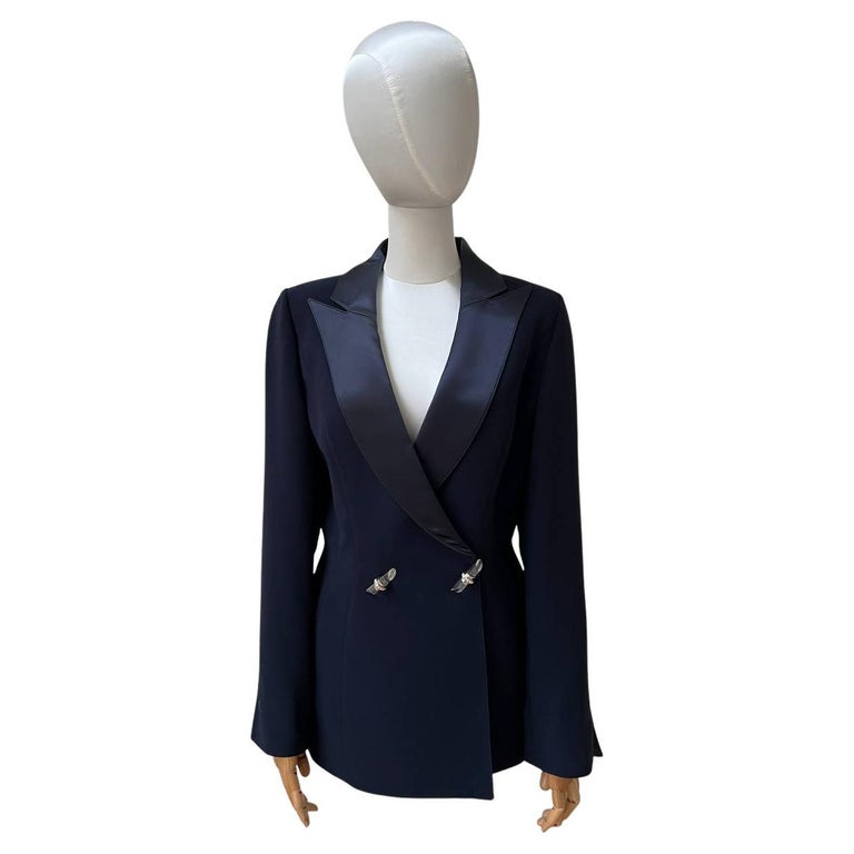 Vintage Thierry Mugler Acrylic Button Blazer, 2000 For Sale at 1stDibs