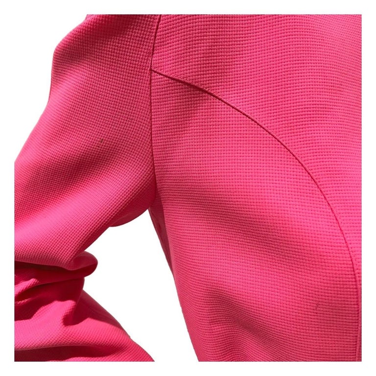 Vintage Thierry Mugler Hot Pink Zip Jacket at 1stDibs