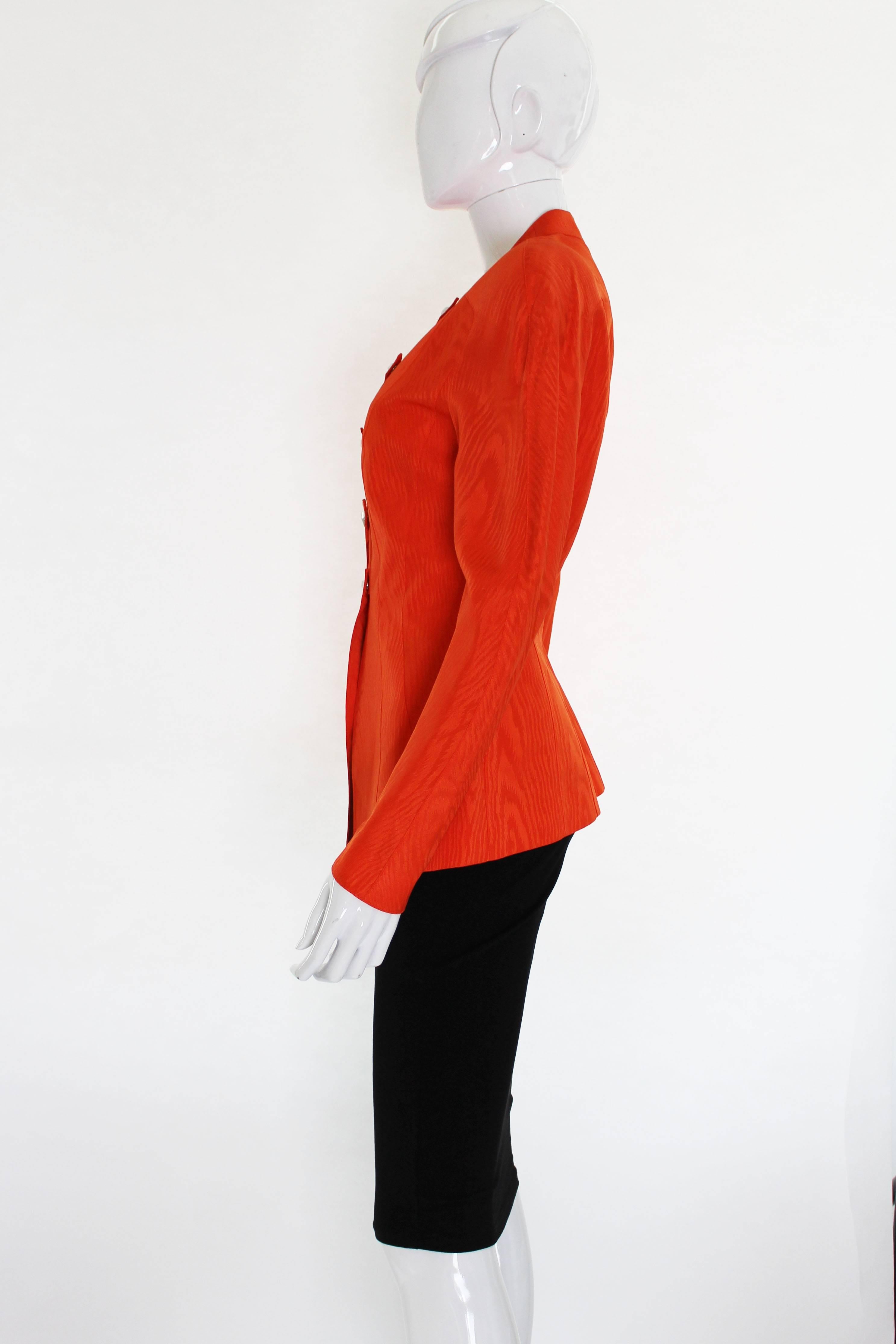 Vintage Thierry Mugler Orange Structured Jacket at 1stDibs | orange ...