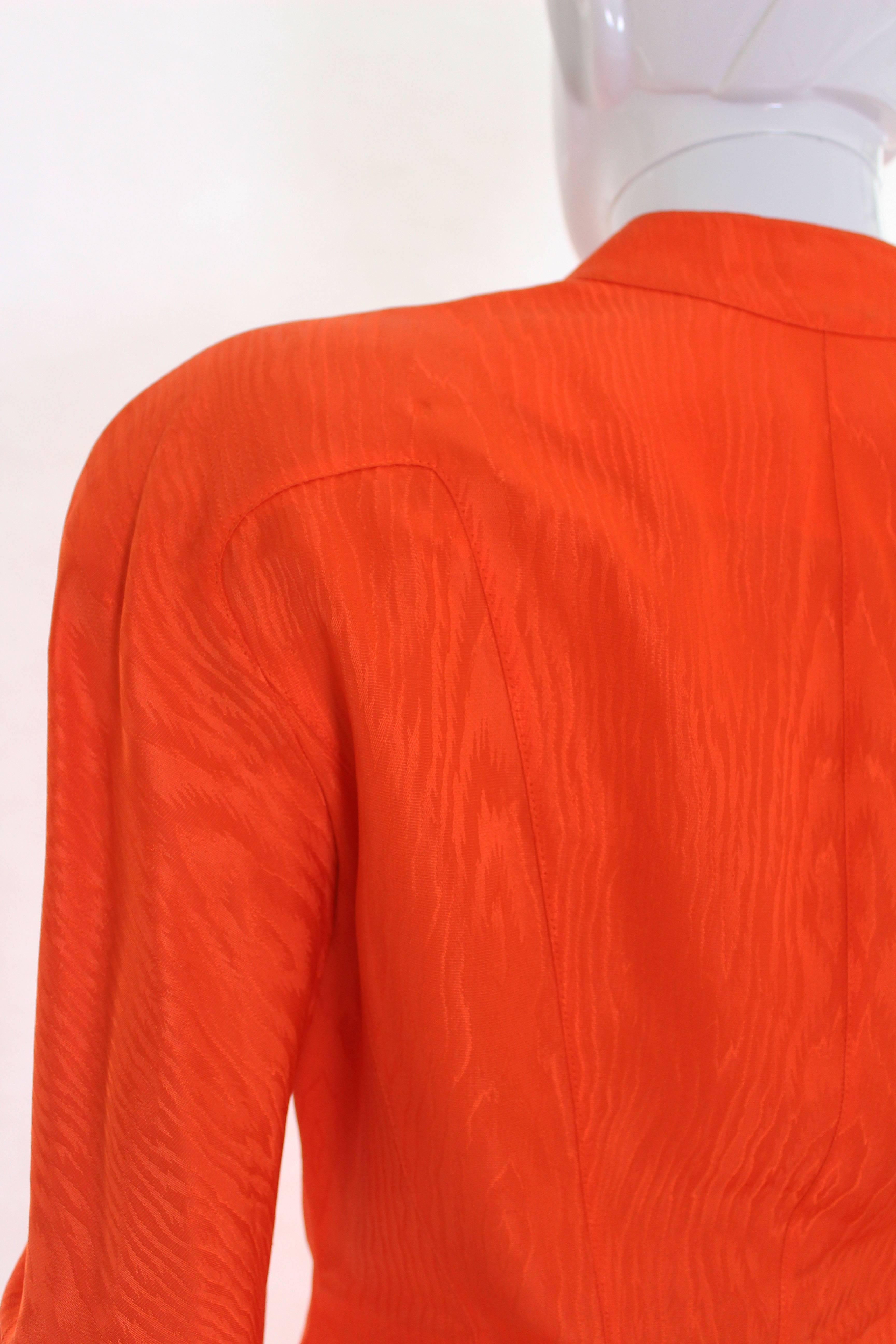 Vintage Thierry Mugler Orange Structured Jacket at 1stDibs | orange ...