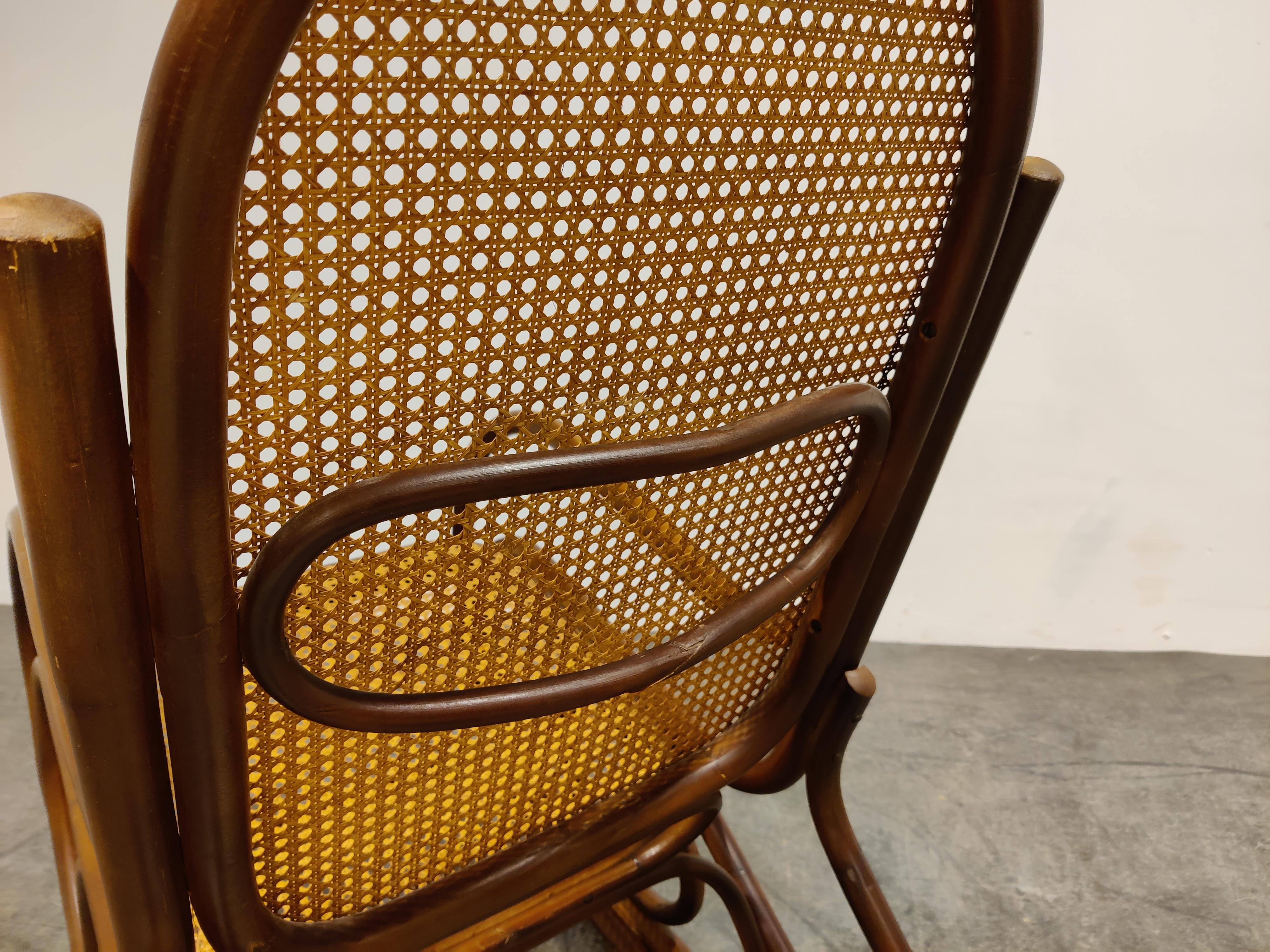 Vintage Thonet Style Rocking Chair, 1950s at 1stDibs