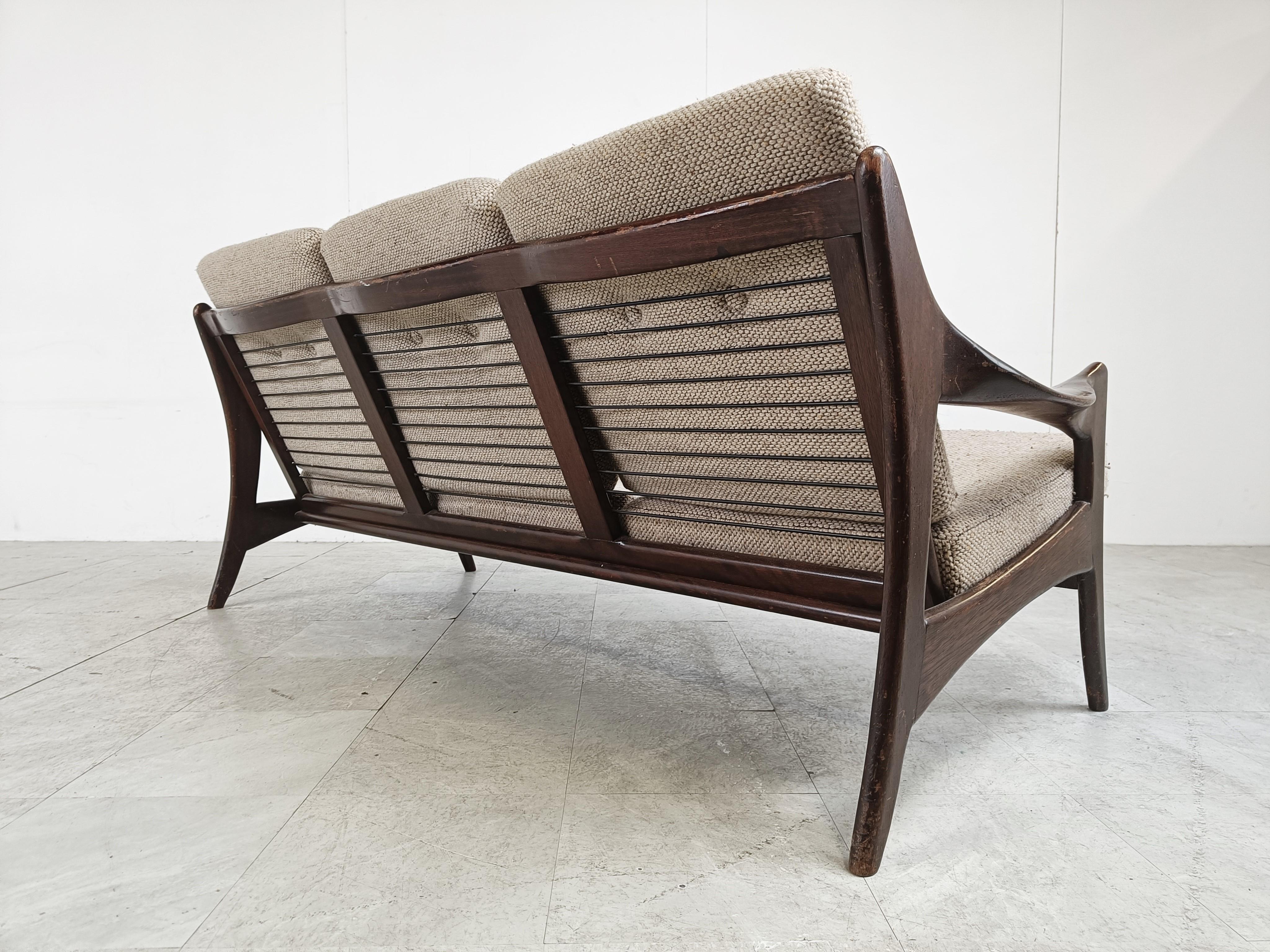 Vintage Three Seater Sofa by De Ster Gelderland, 1960s For Sale at 1stDibs