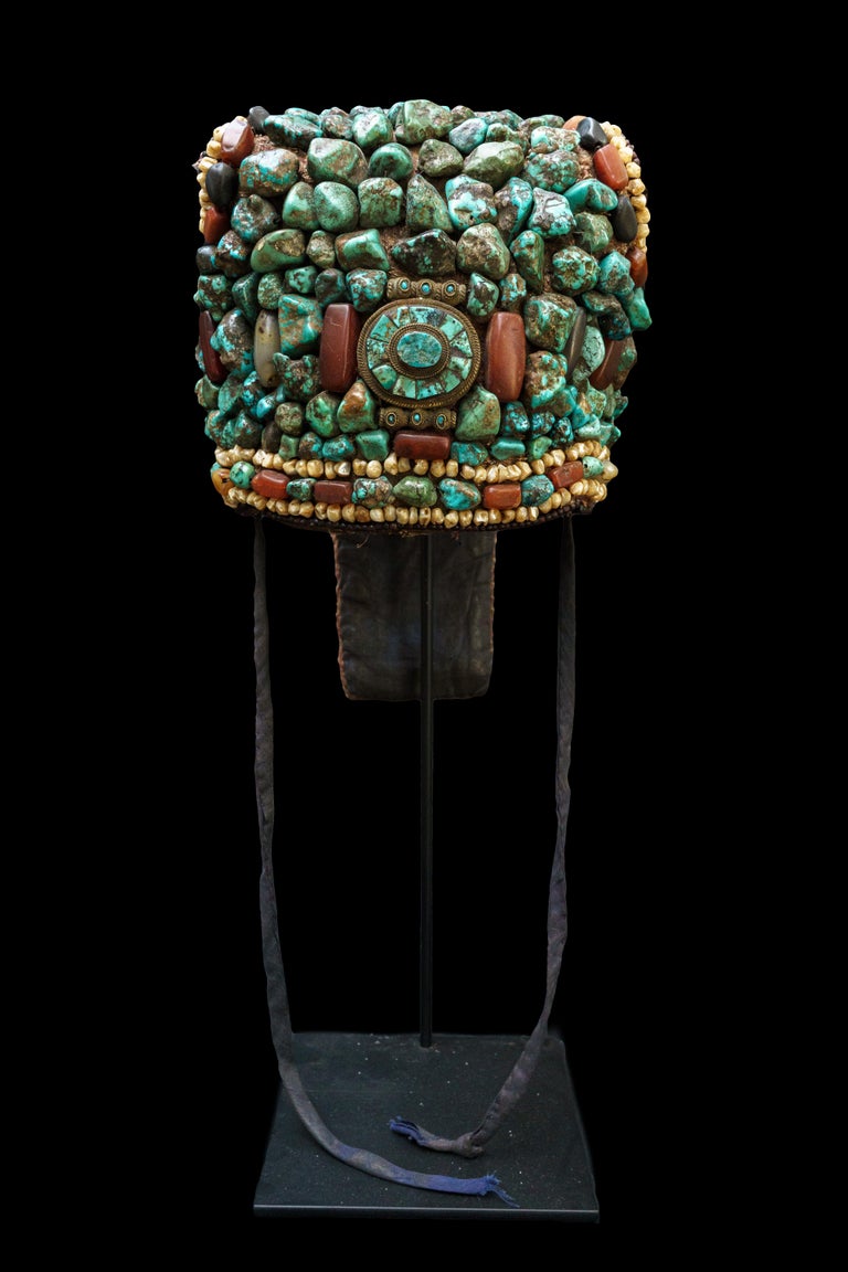 Vintage Tibetan Headdress For Sale at 1stDibs