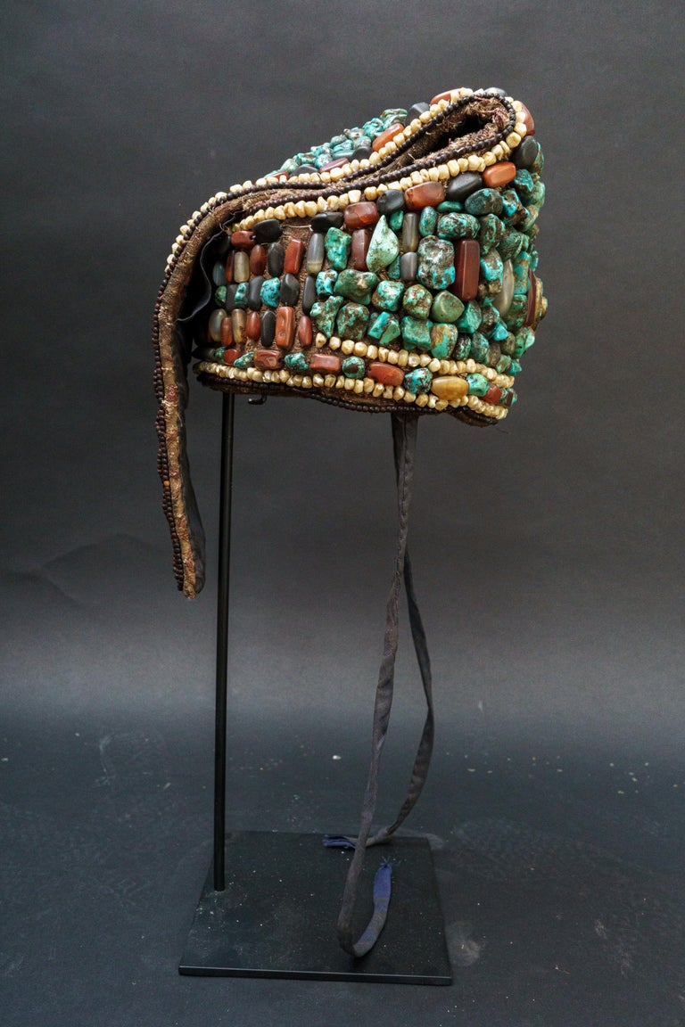 Vintage Tibetan Headdress For Sale at 1stDibs