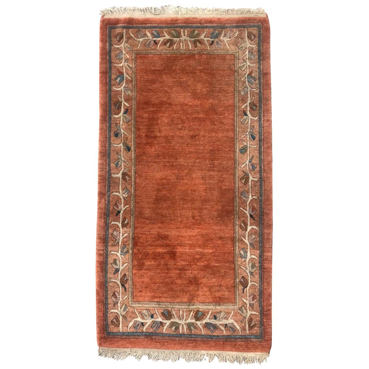 Handmade Vintage Tibetan Khaden Rug, 1970s, 1C645 at 1stDibs