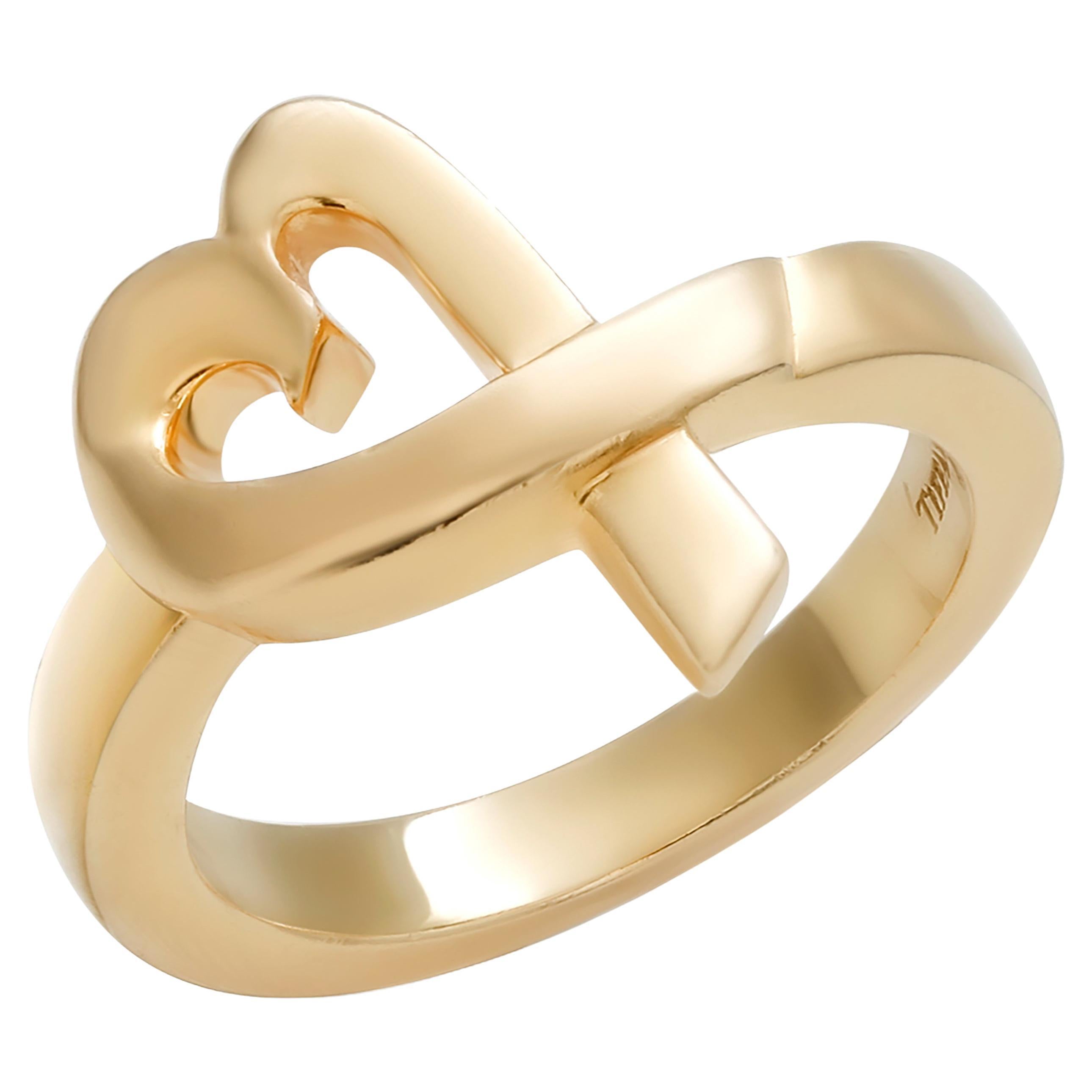 Tiffany and Co. White Gold Paloma Picasso Diamond Loving Heart Ring For ...
