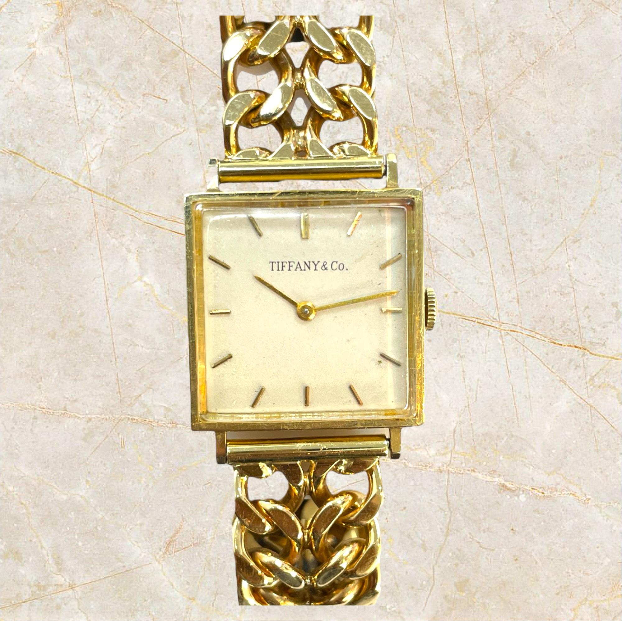 Vintage Tiffany and Co. 14K Gold Watch For Sale at 1stDibs