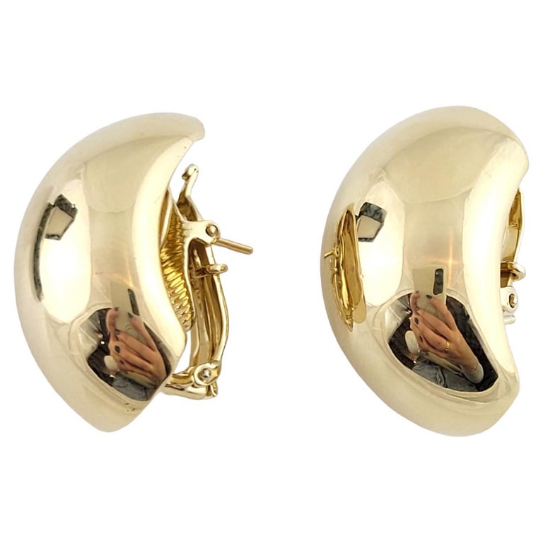 Vintage Tiffany and Co. 14K Yellow Gold Huggie Half Hoop Earrings For ...