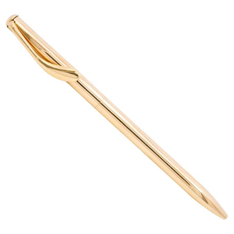 Vintage Tiffany and Co 18K Yellow Gold Pen For Sale at 1stDibs
